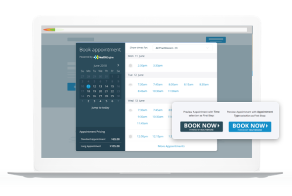 Easily accept booking 24 hours a day, 7 days a week with HealthEngine